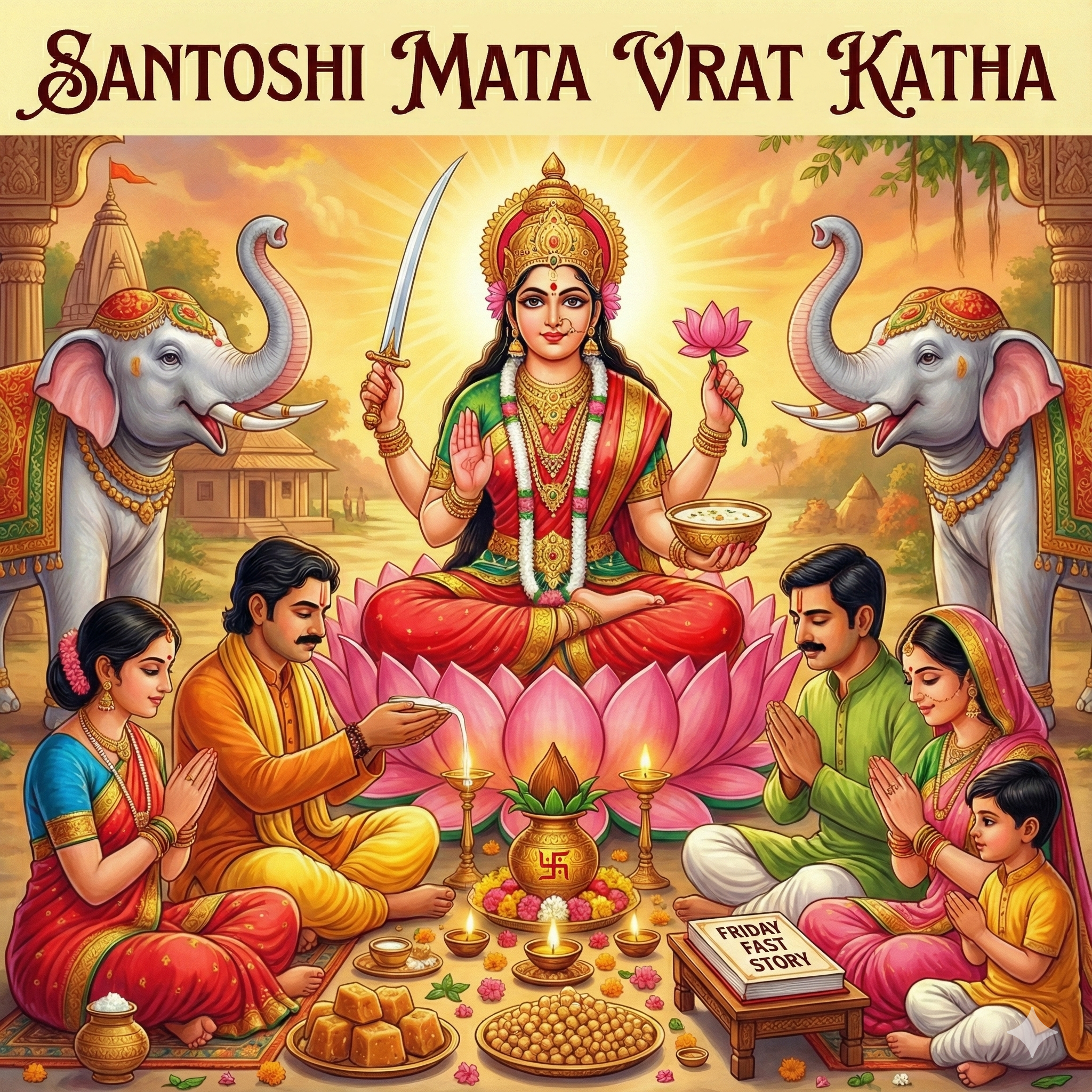 Santoshi Mata Vrat Katha (Friday Fast) – DivyaChadhava